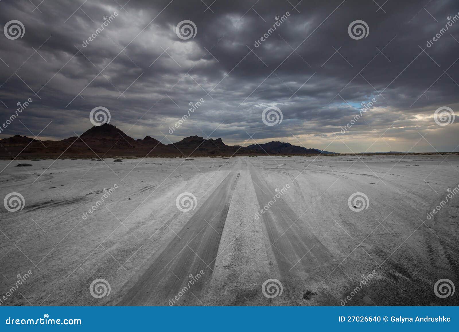 Road in salt desert stock photo. Image of drought, clear - 27026640