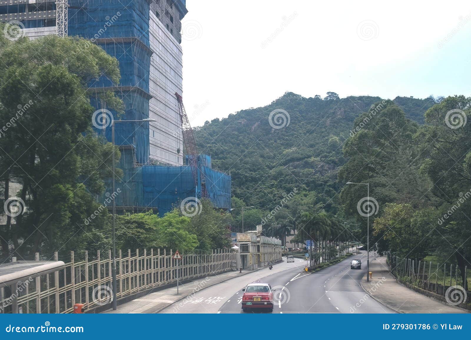 The Road Scape of Shun Lee Tsuen Road , Hk May 26 2023 Editorial Photo ...