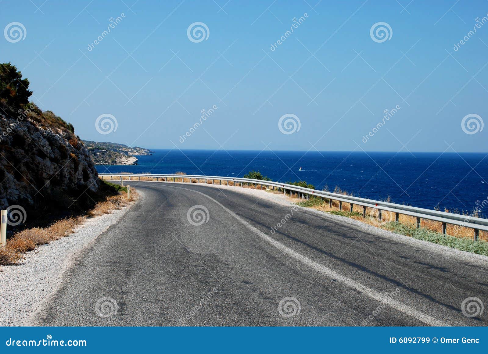 Road and sea stock image. Image of beach, forest, izmir - 6092799