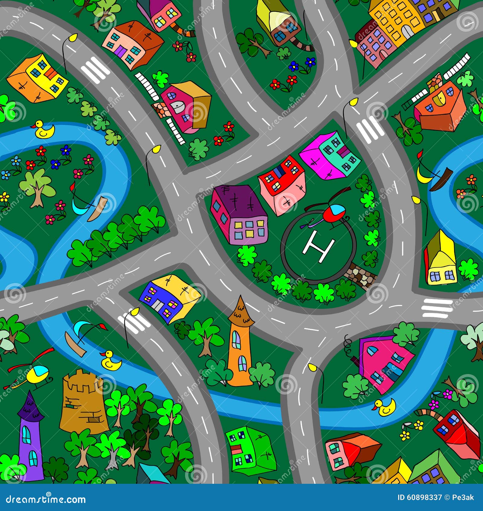 Road seamless stock illustration. Illustration of packaging - 60898337