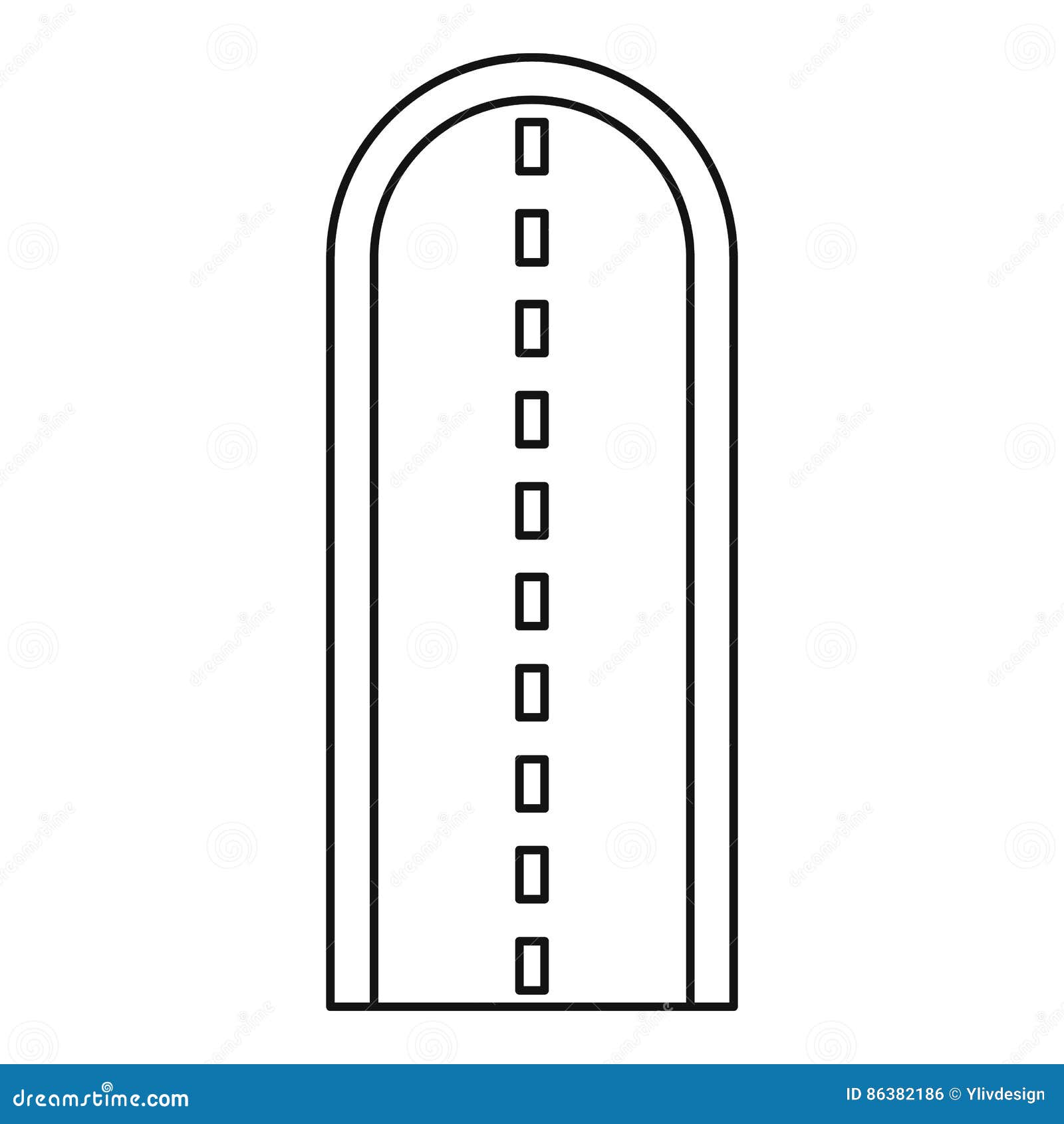 Road Section Icon, Outline Style Stock Vector - Illustration of element ...