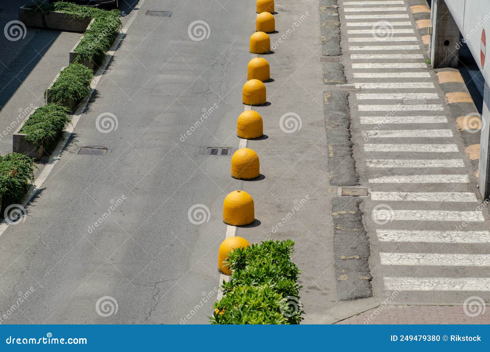 Road with Separate and Evident Pedestrian Path with Black and White ...