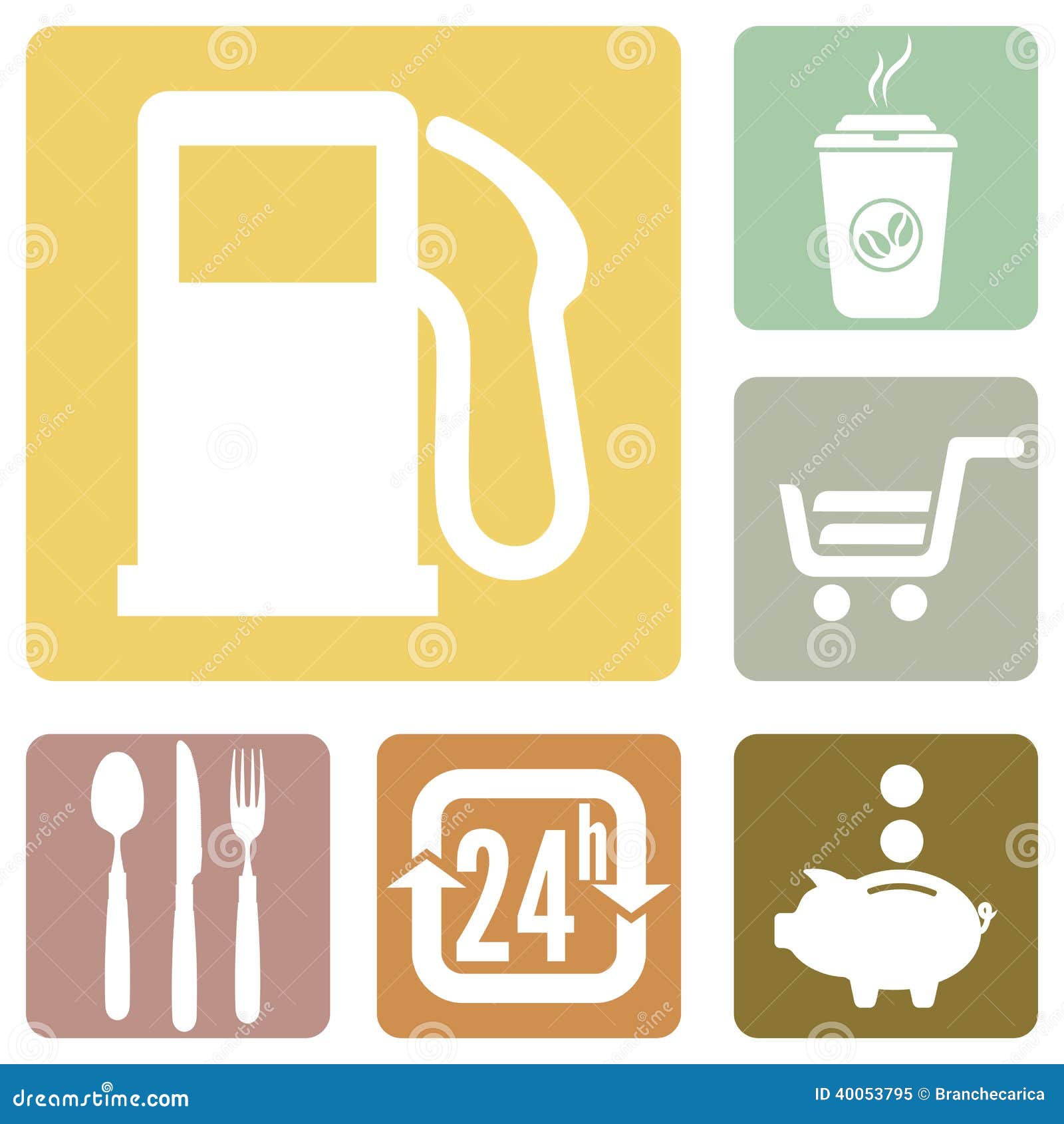 Road service icons stock illustration. Illustration of shop - 40053795
