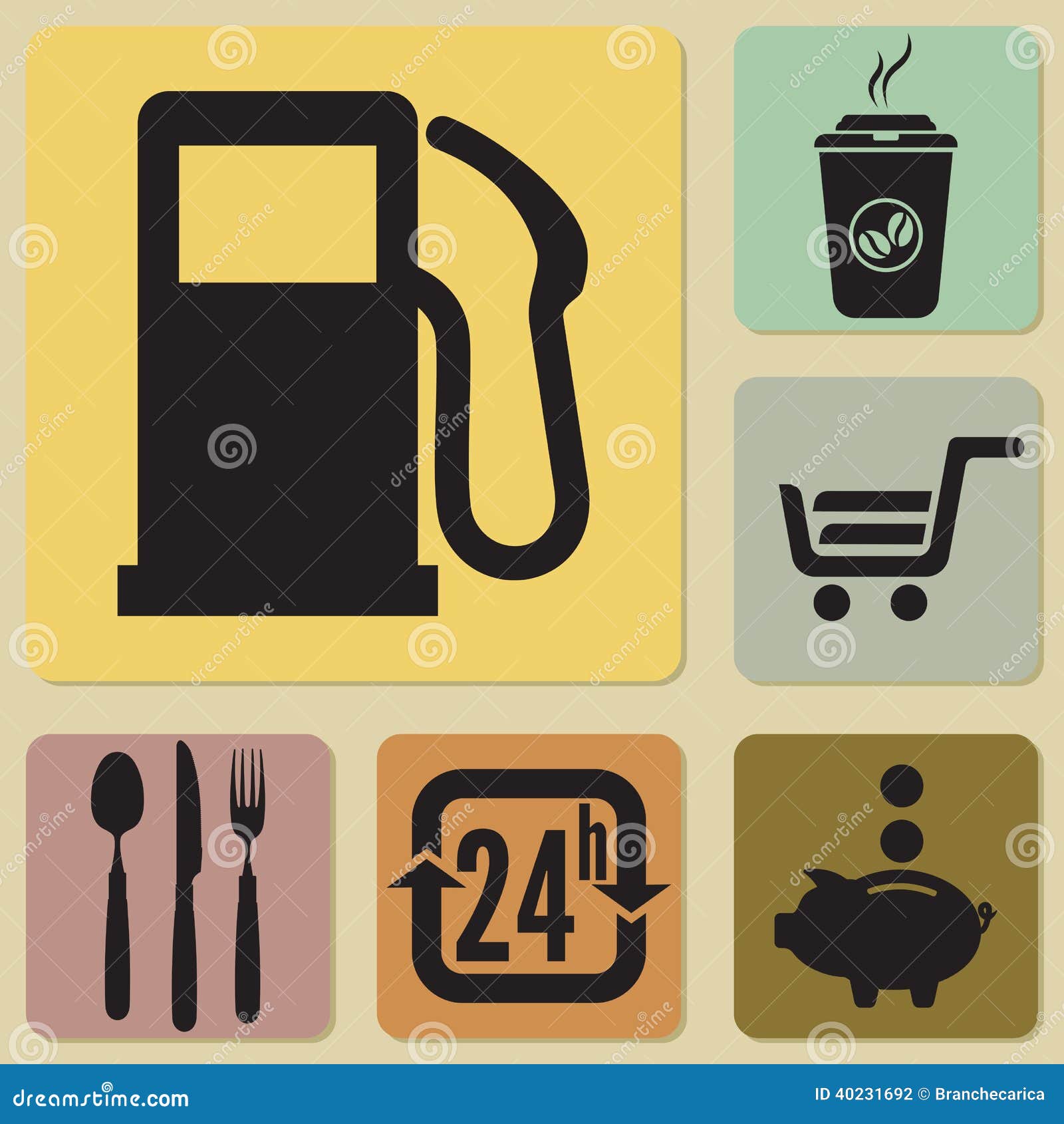 Road service icons stock vector. Illustration of address - 40231692