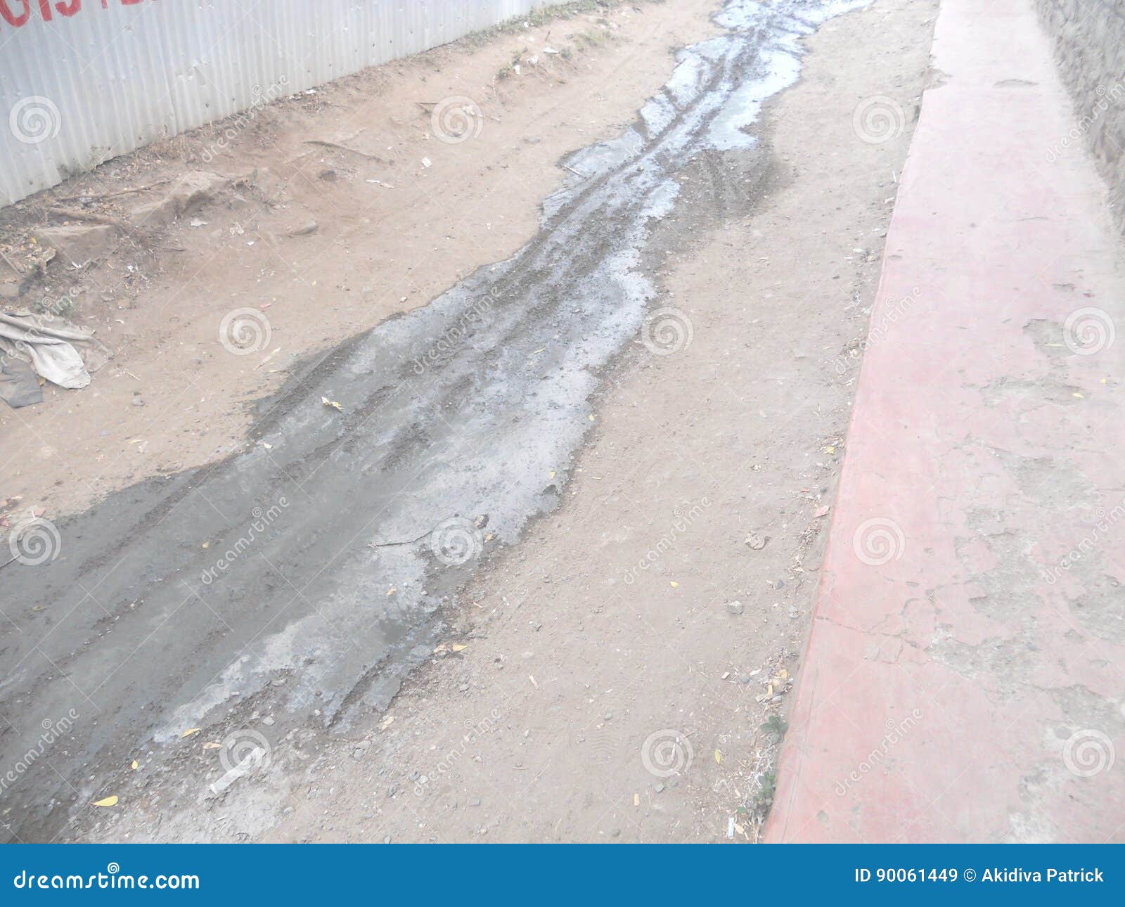 Road. stock image. Image of local, road, raning, sewage - 90061449