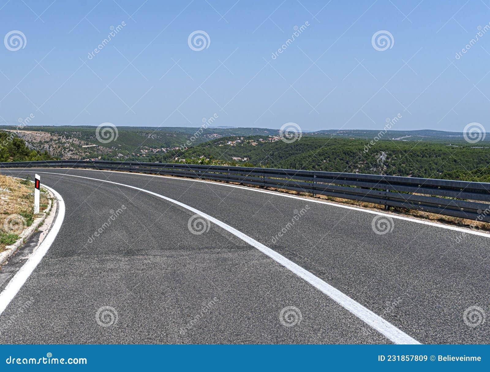 A Road with Sharp Turns in the Mountains. Stock Image - Image of view ...