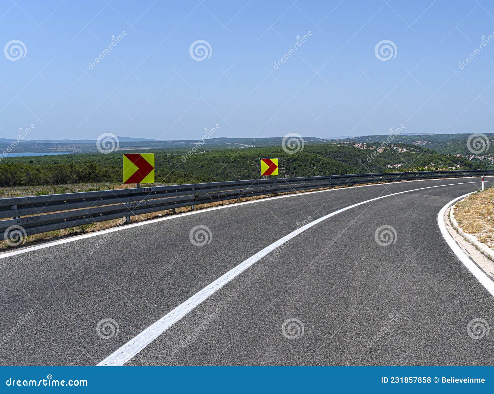 A Road with Sharp Turns in the Mountains. Stock Photo - Image of road ...