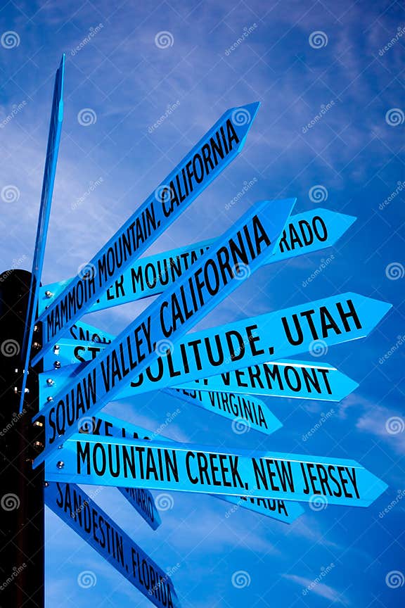 Road sign stock image. Image of directions, destinations - 16341381