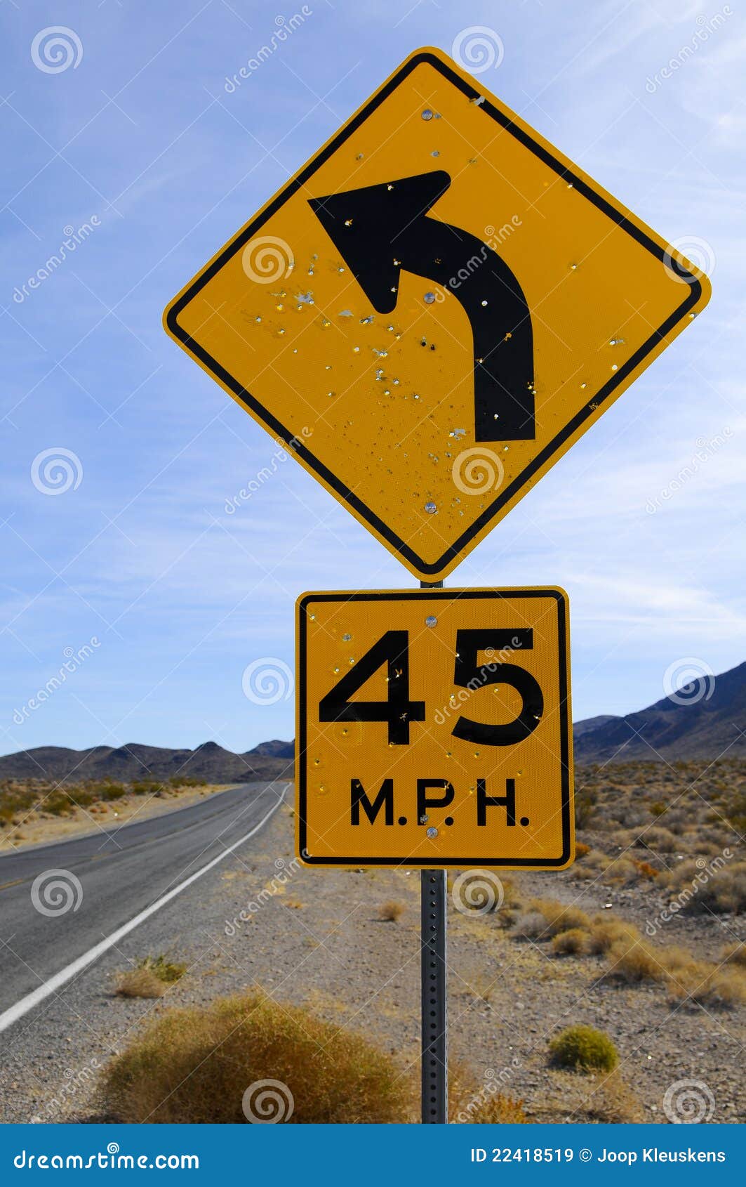 Road sign stock image. Image of post, bullet, landscape - 22418519