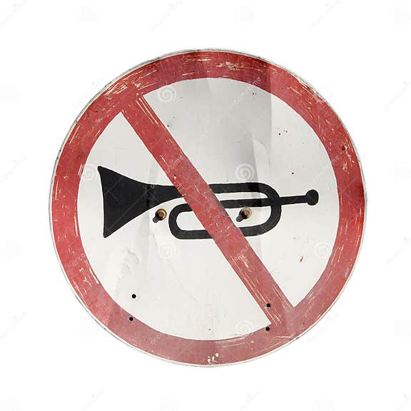 Road sign stock image. Image of noise, caution, trumpet - 22990923