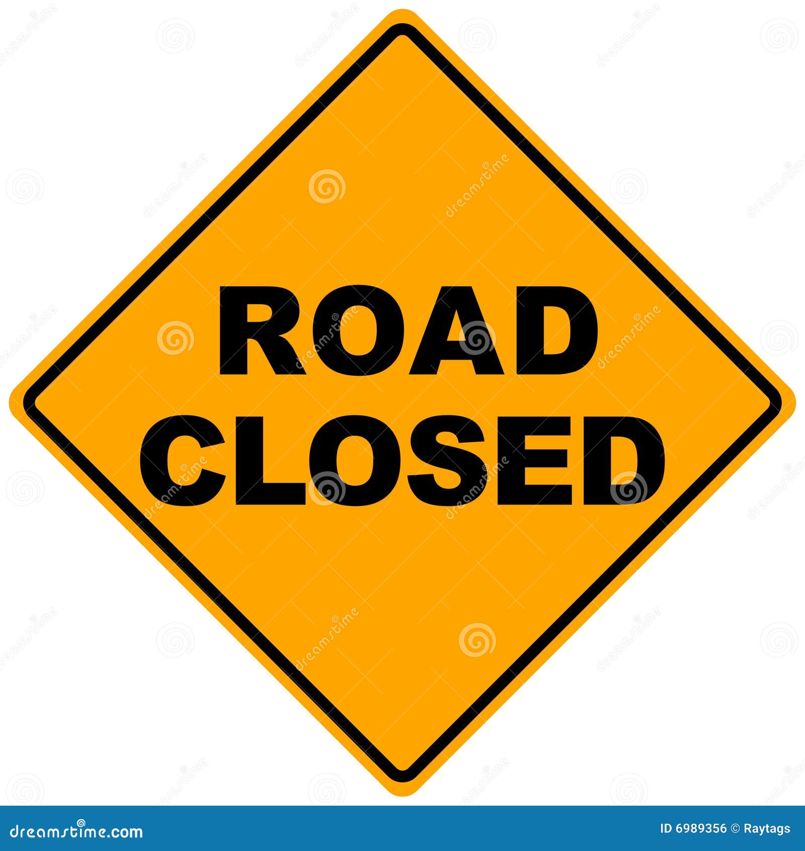 Road Sign stock illustration. Illustration of orange, banner - 6989356