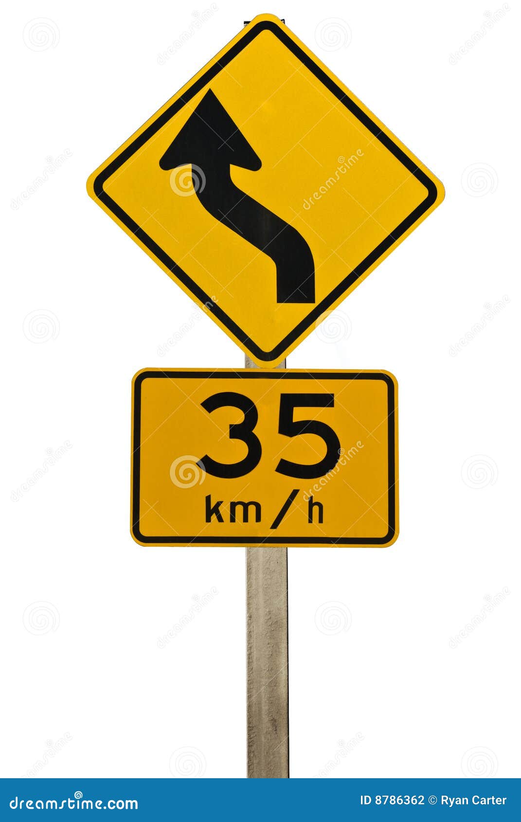 Bend In Road Sign. Stock Photo | CartoonDealer.com #49807638