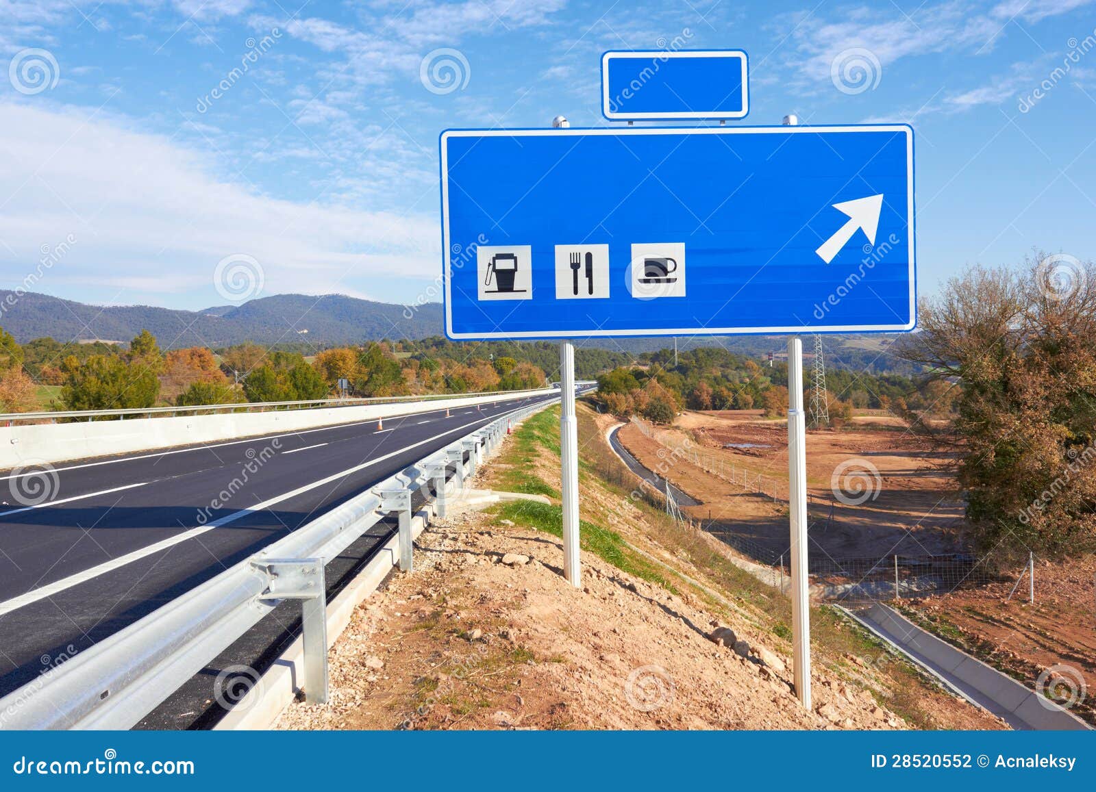 Road sign along a highway stock photo. Image of freeway - 28520552