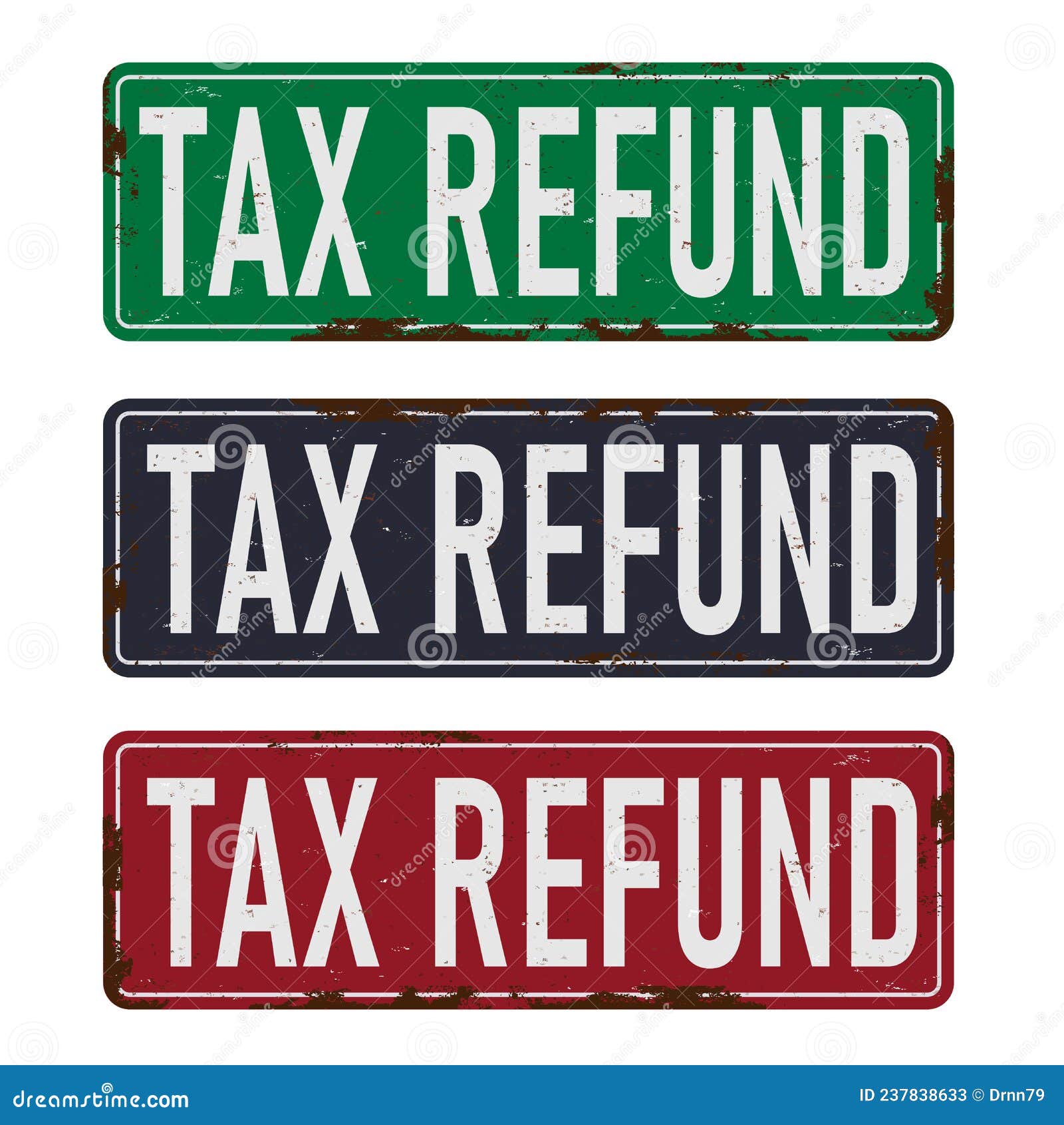 Road Sign Announcing that a Tax Refund is Ahead Vector Illustration ...