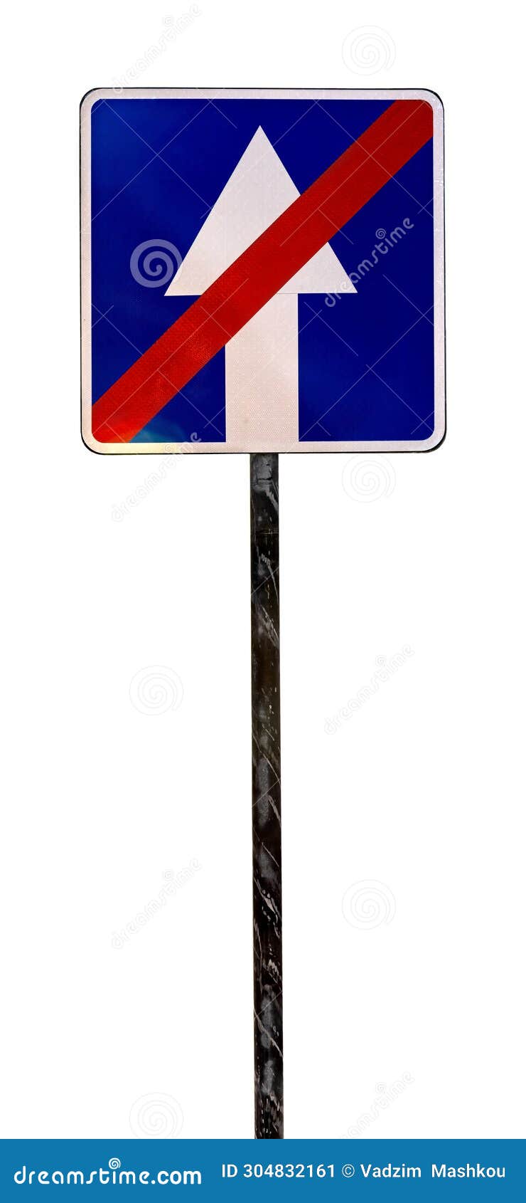 Road Sign with an Arrow.Road Stock Image - Image of blue, stop: 304832161