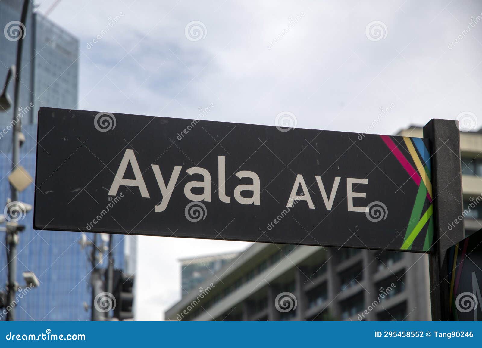 Road Sign of Ayala Avenue in Manila Editorial Photography - Image of ...