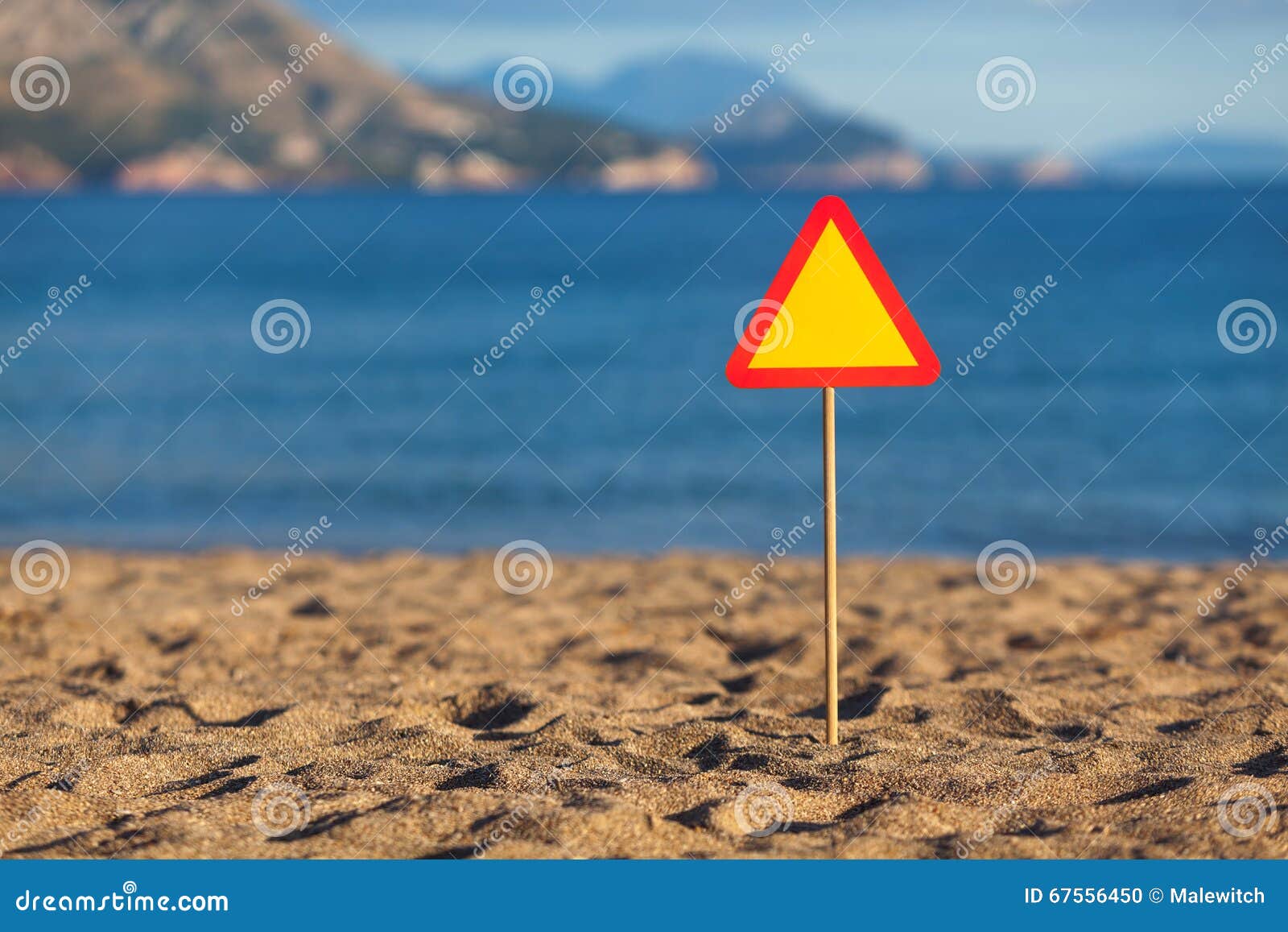 Road sign beach stock photo. Image of concept, notification - 67556450