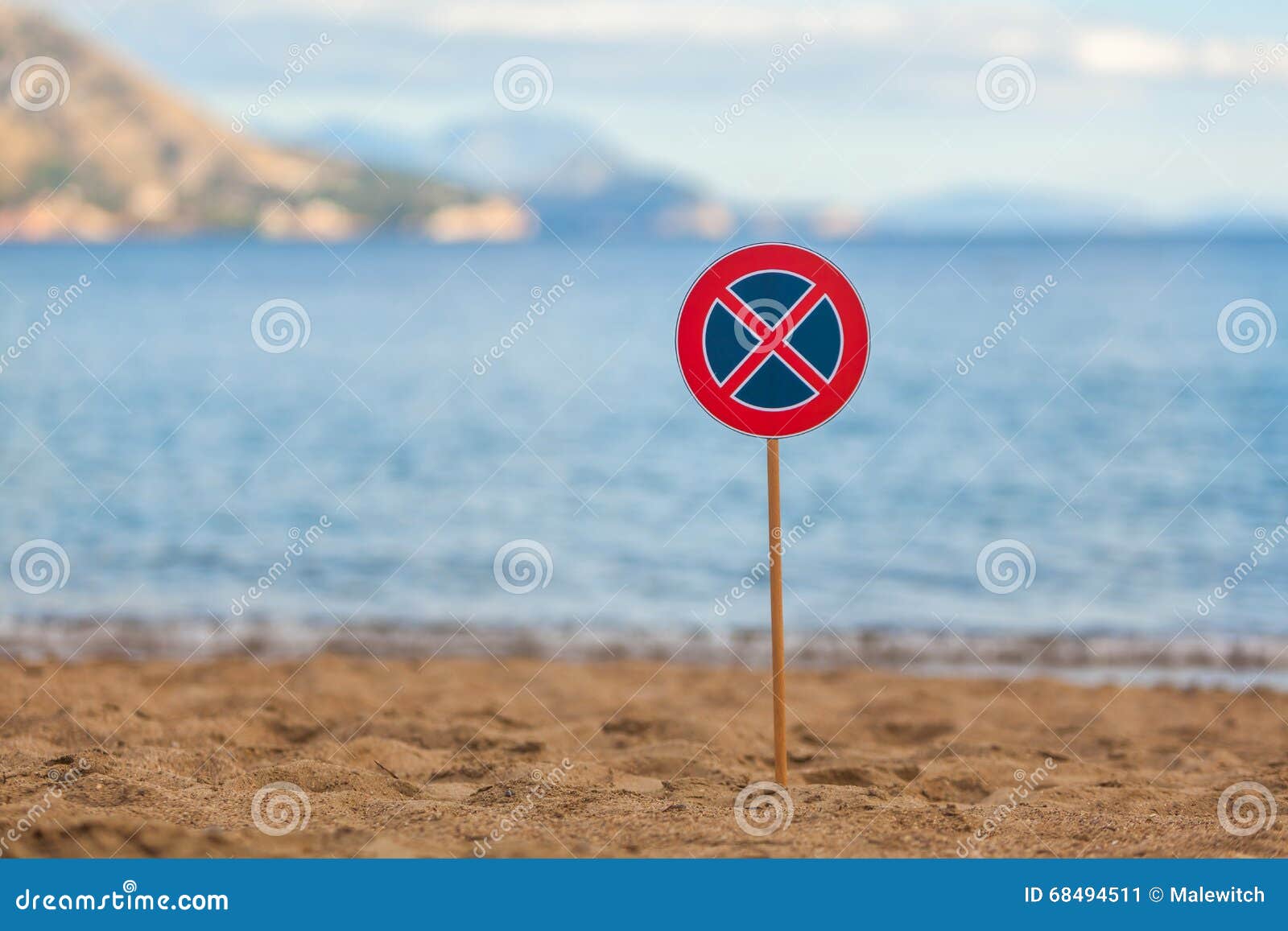 Road sign beach stock image. Image of notification, area - 68494511