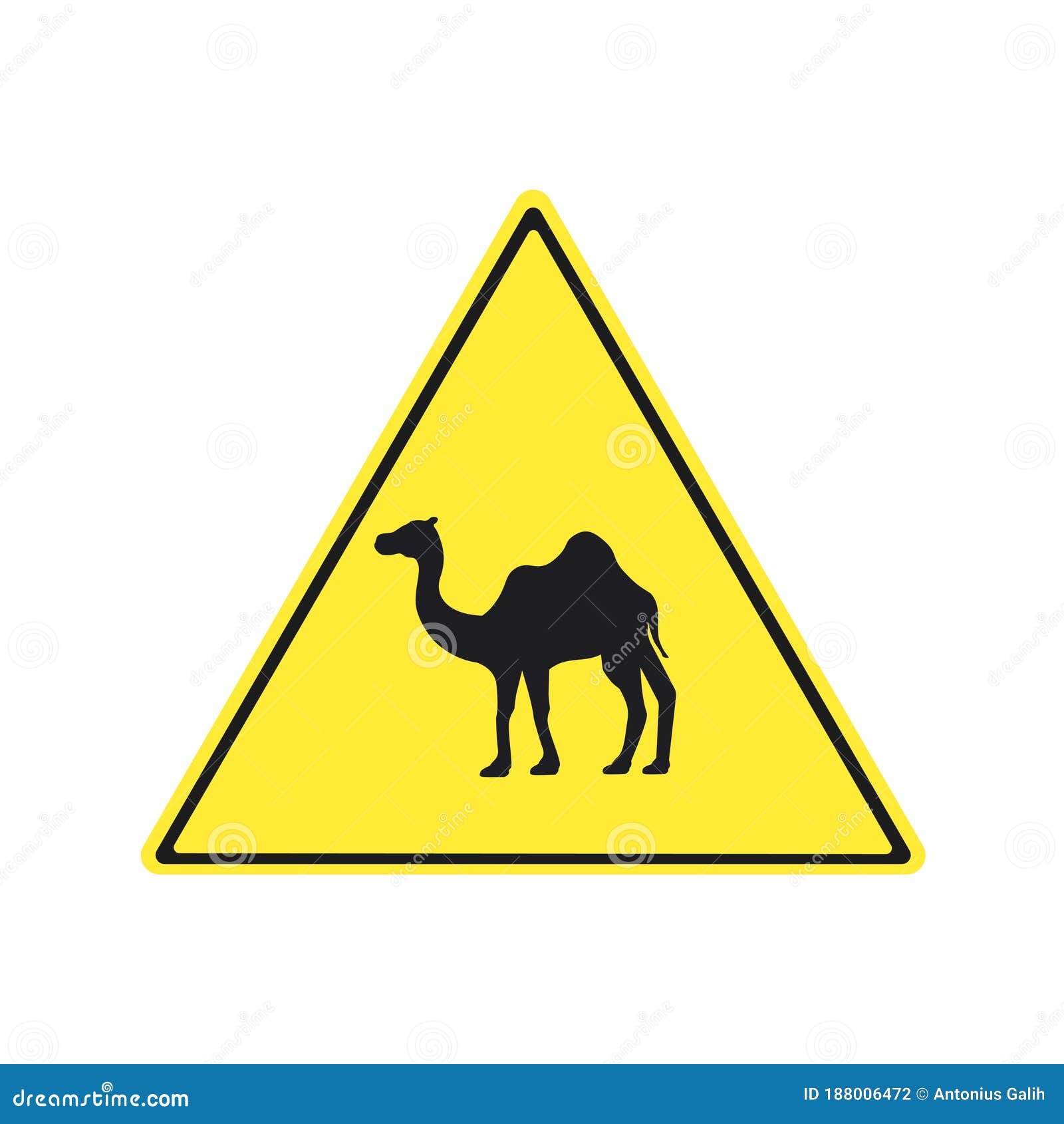 Road Sign - Beware Camel Crossing Stock Vector - Illustration of icon ...
