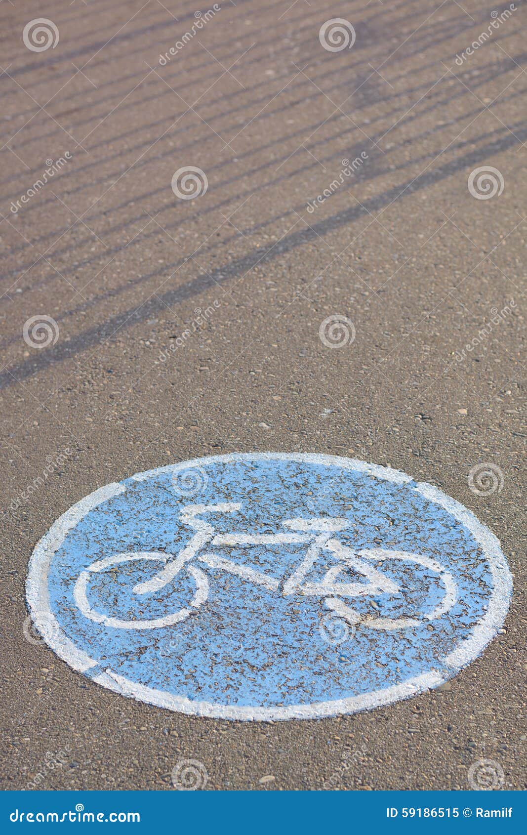 Road Sign Bicycle Track on the Asphalt Stock Image - Image of bicycle ...