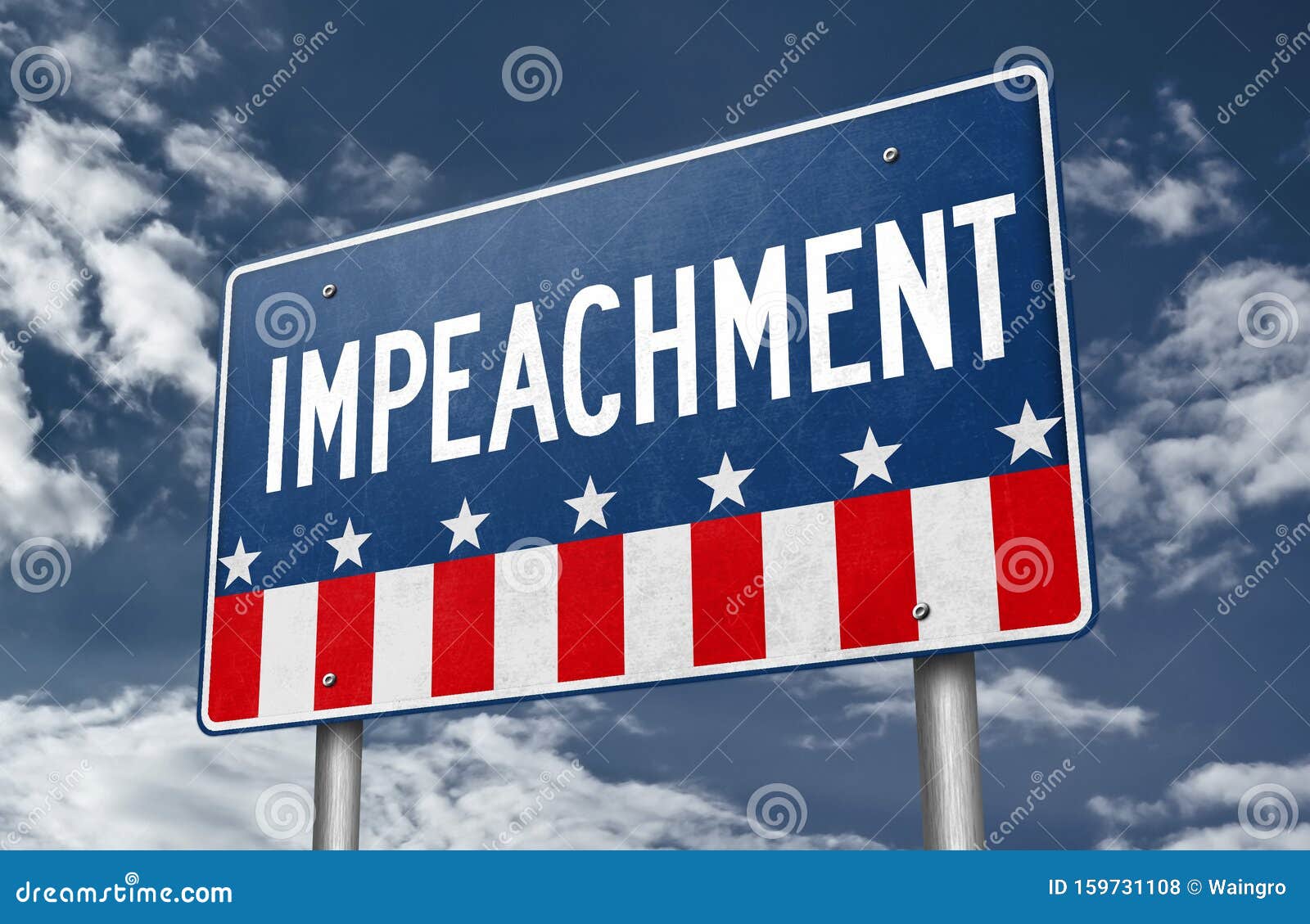 Road Sign Board with the Word - IMPEACHMENT Stock Photo - Image of ...