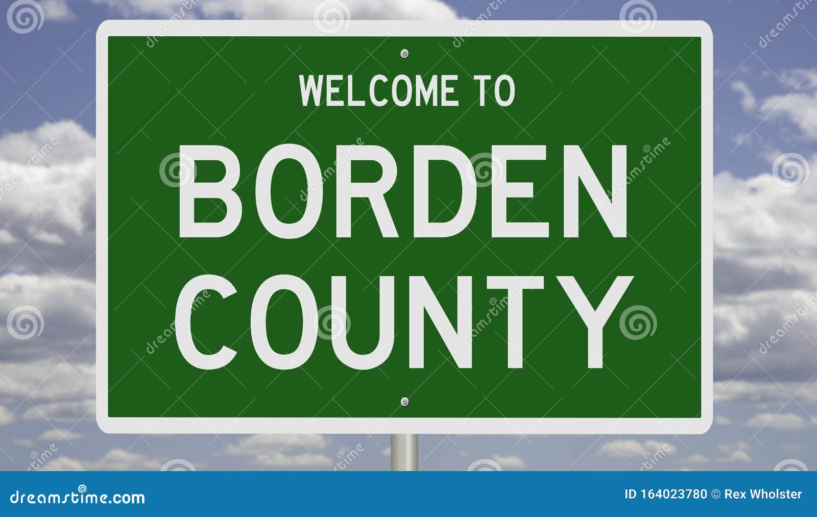 Road Sign for Borden County Stock Illustration - Illustration of ...