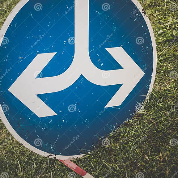 Road sign both directions stock photo. Image of conclude - 97089076