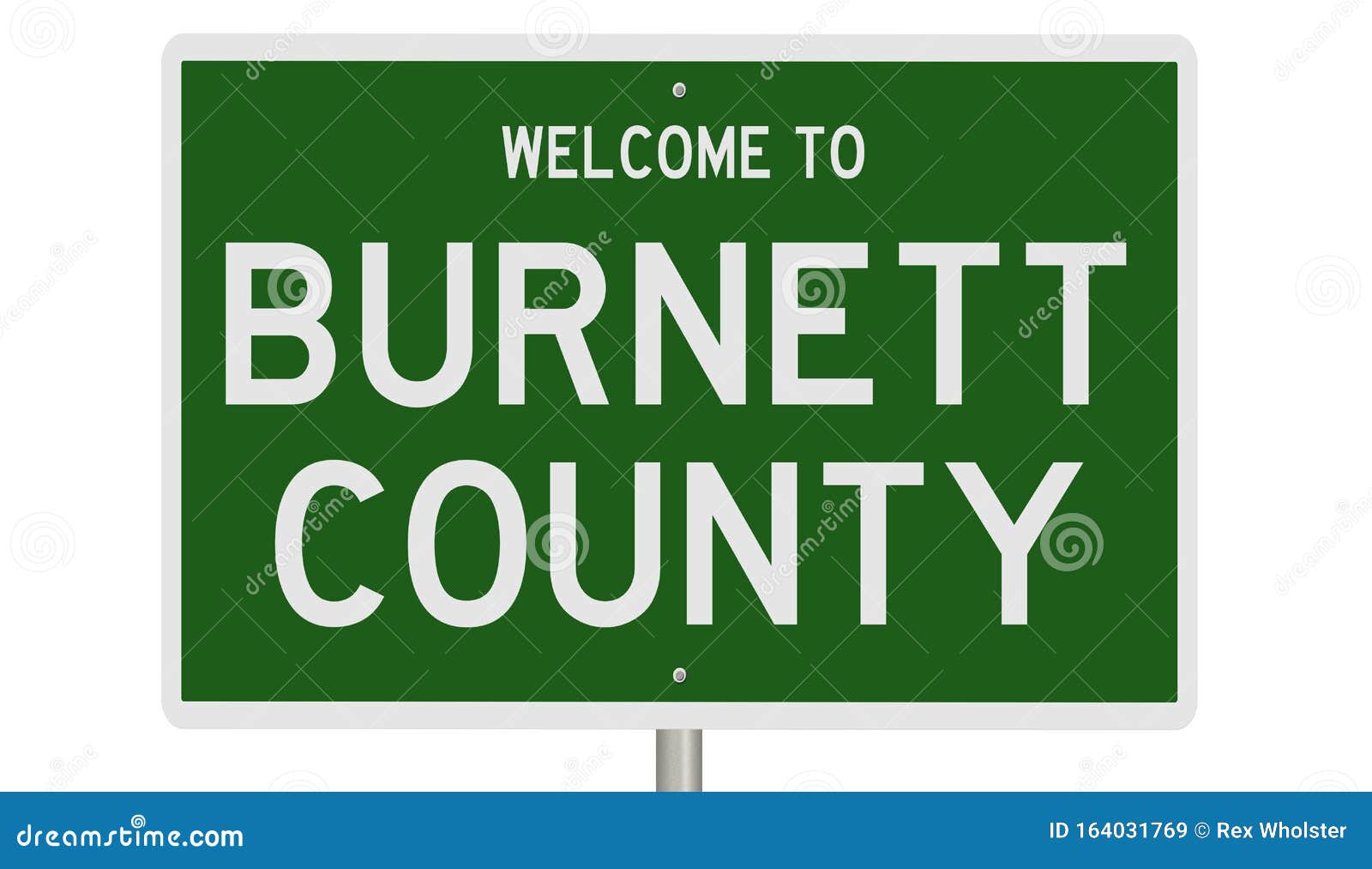 Road Sign for Burnett County Stock Illustration - Illustration of ...