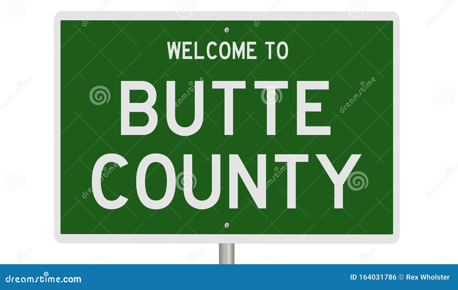 Road sign for Butte County stock illustration. Illustration of driving ...