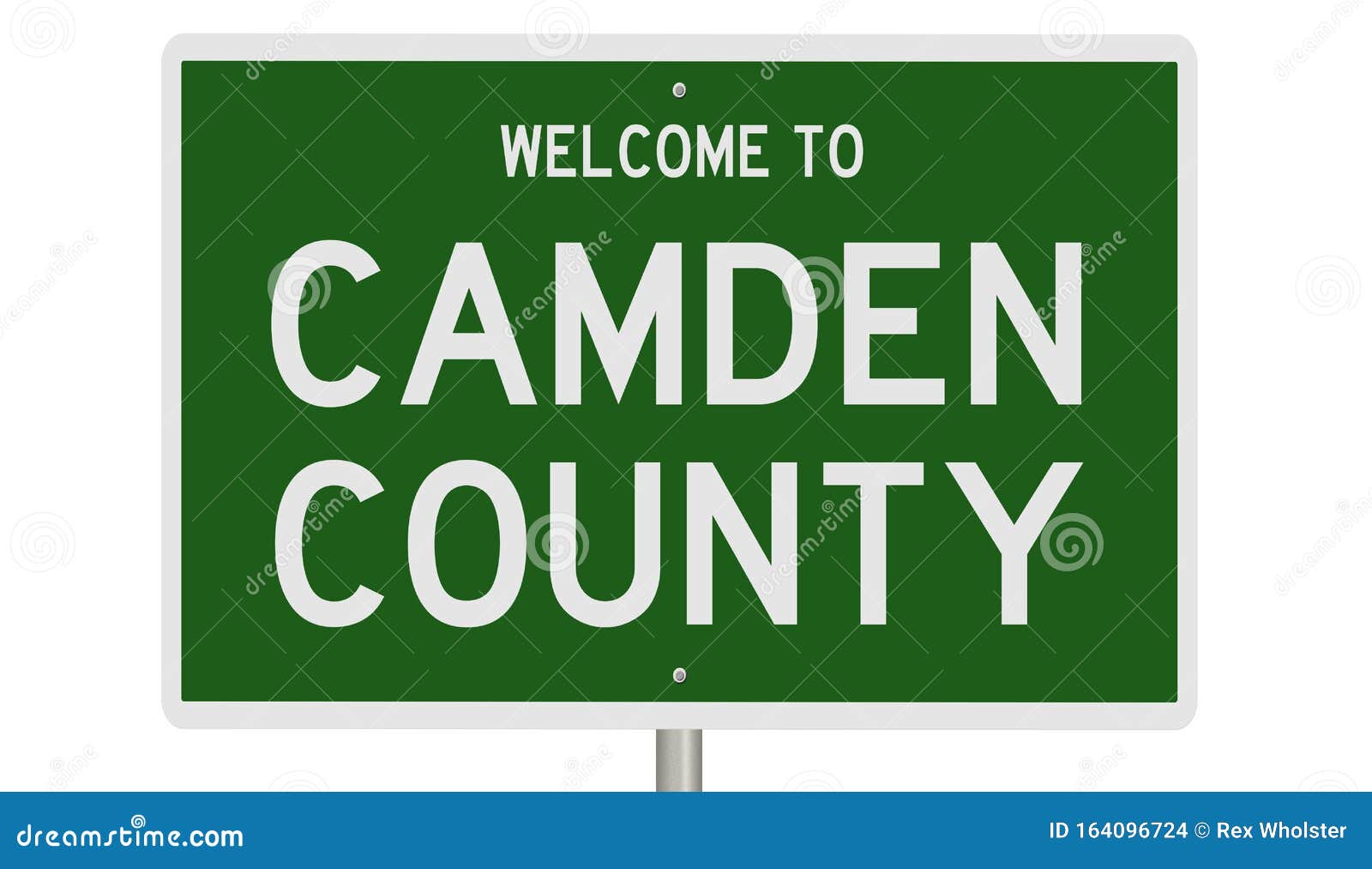 Road Sign for Camden County Stock Illustration - Illustration of sign ...