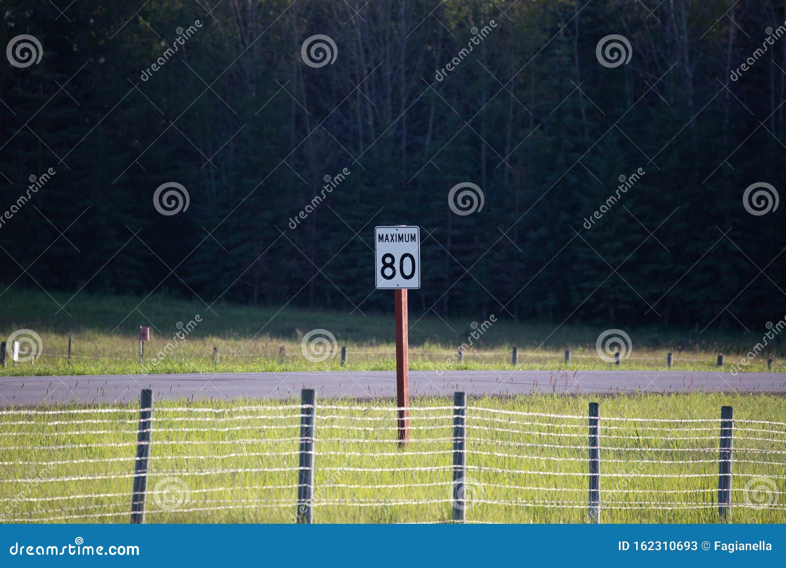 Road Sign in Canada: Maximum Speed 80 Mph Stock Image - Image of ...