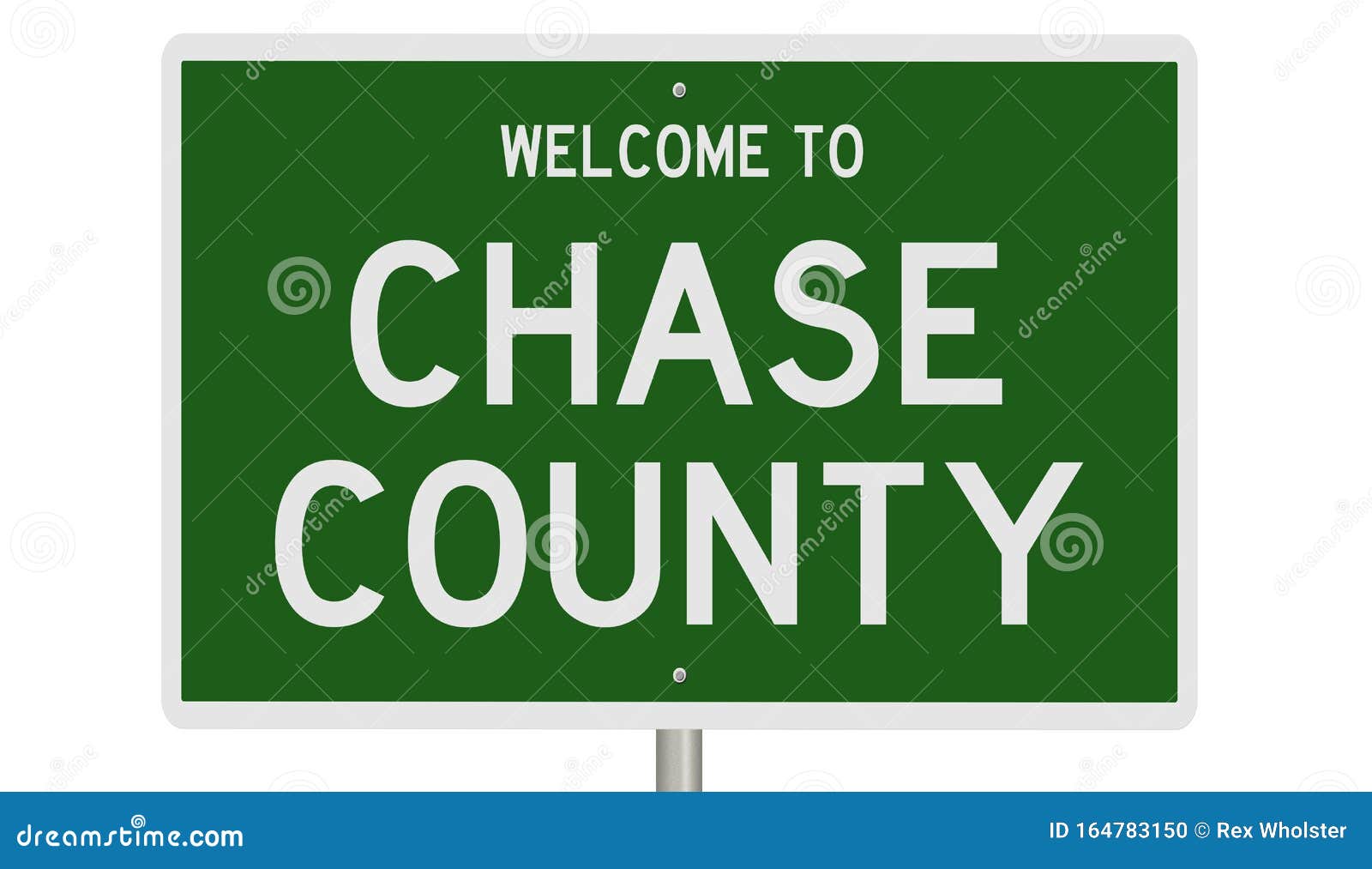 Road sign for Chase County stock illustration. Illustration of county ...