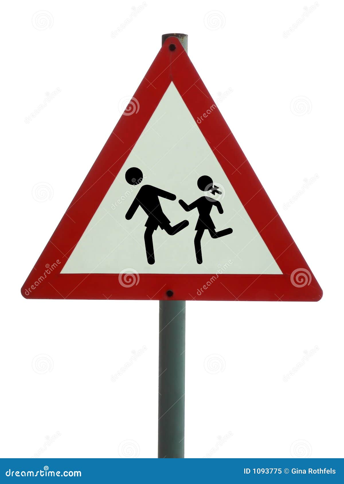 Road sign - children ahead stock image. Image of pedestrians - 1093775