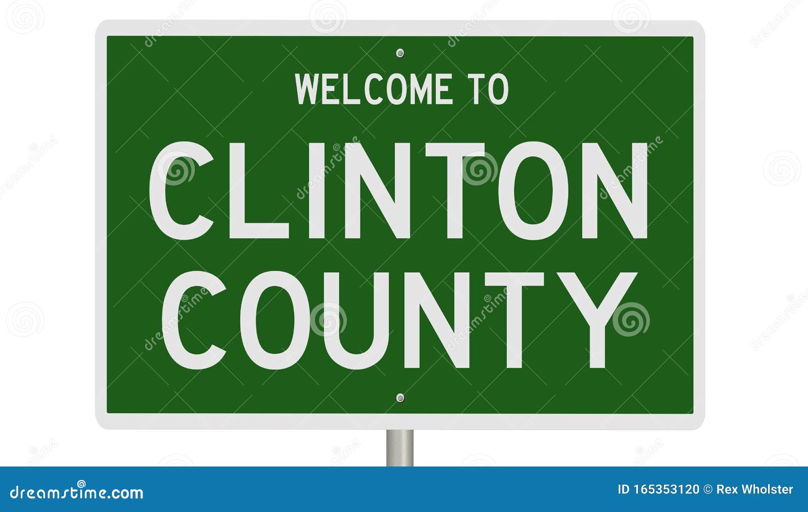 Map Of Clinton County In New York State On White Background. Single ...