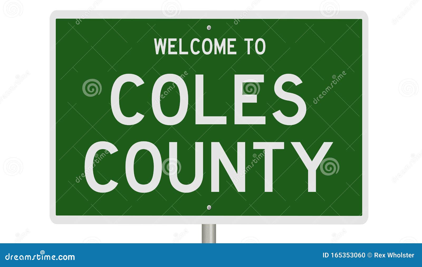 Road sign for Coles County stock illustration. Illustration of trucking ...