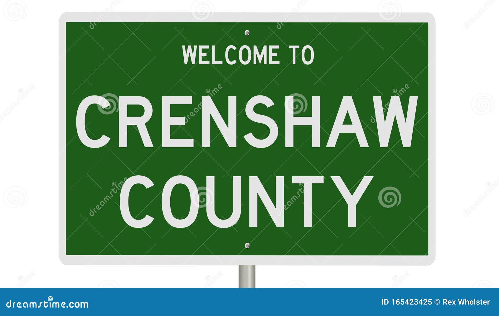 Road Sign for Crenshaw County Stock Illustration - Illustration of ...