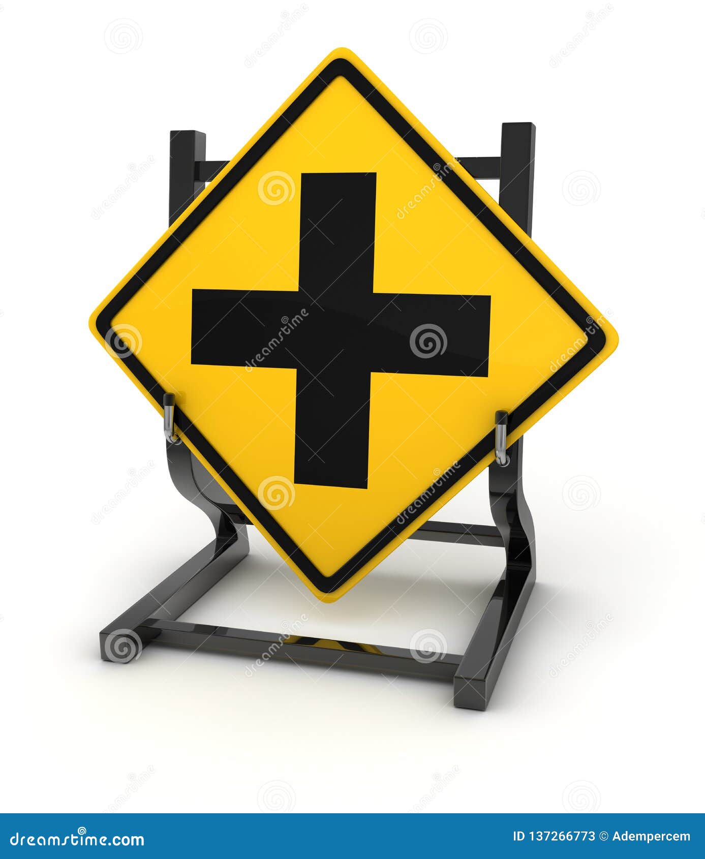 Road sign - crossroad stock illustration. Illustration of street ...