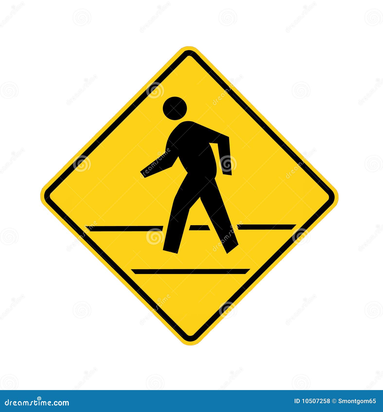 Road Sign Crosswalk Yellow with Lines Stock Photo - Image of danger ...