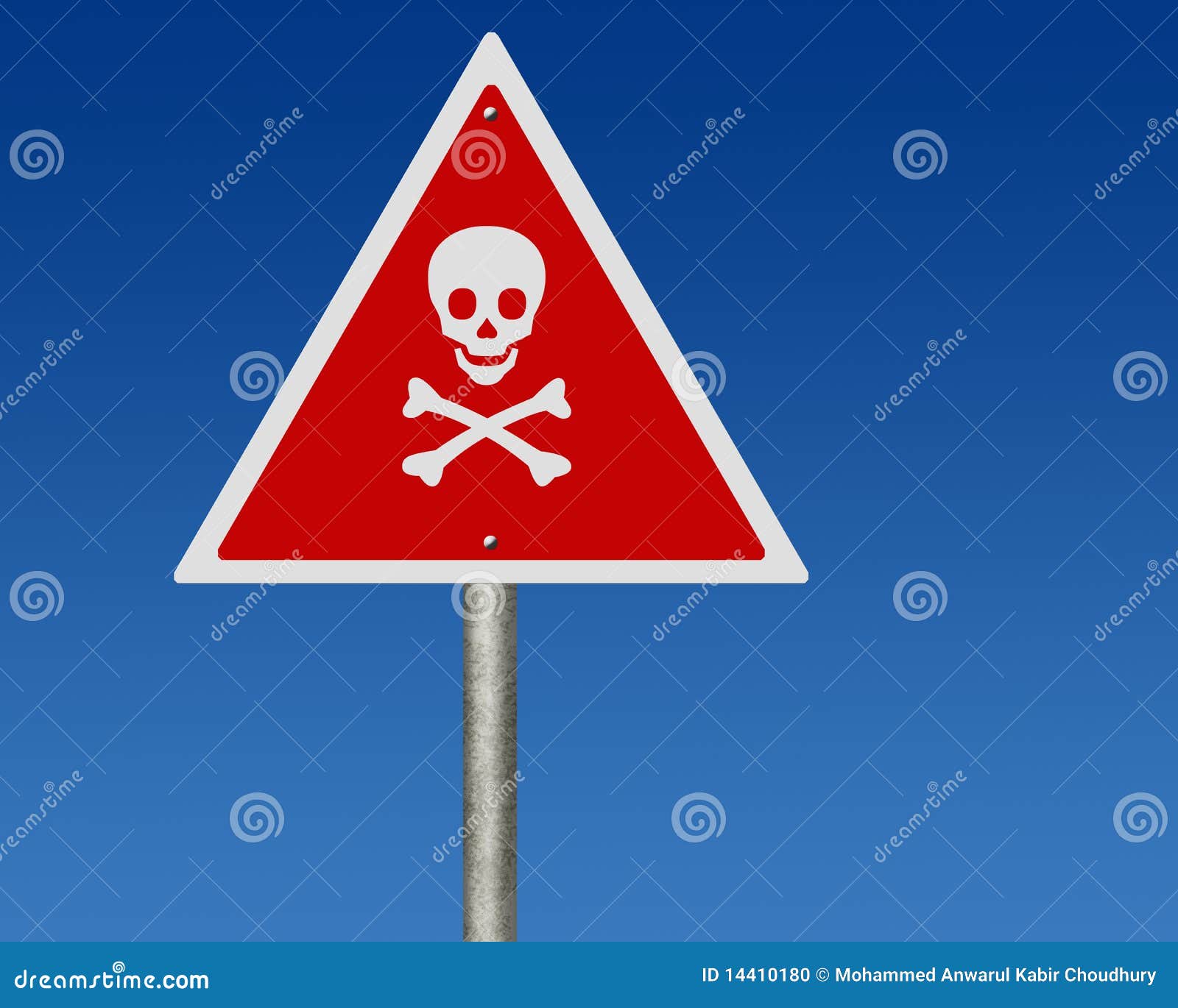 Road sign of danger mark stock illustration. Illustration of blue ...
