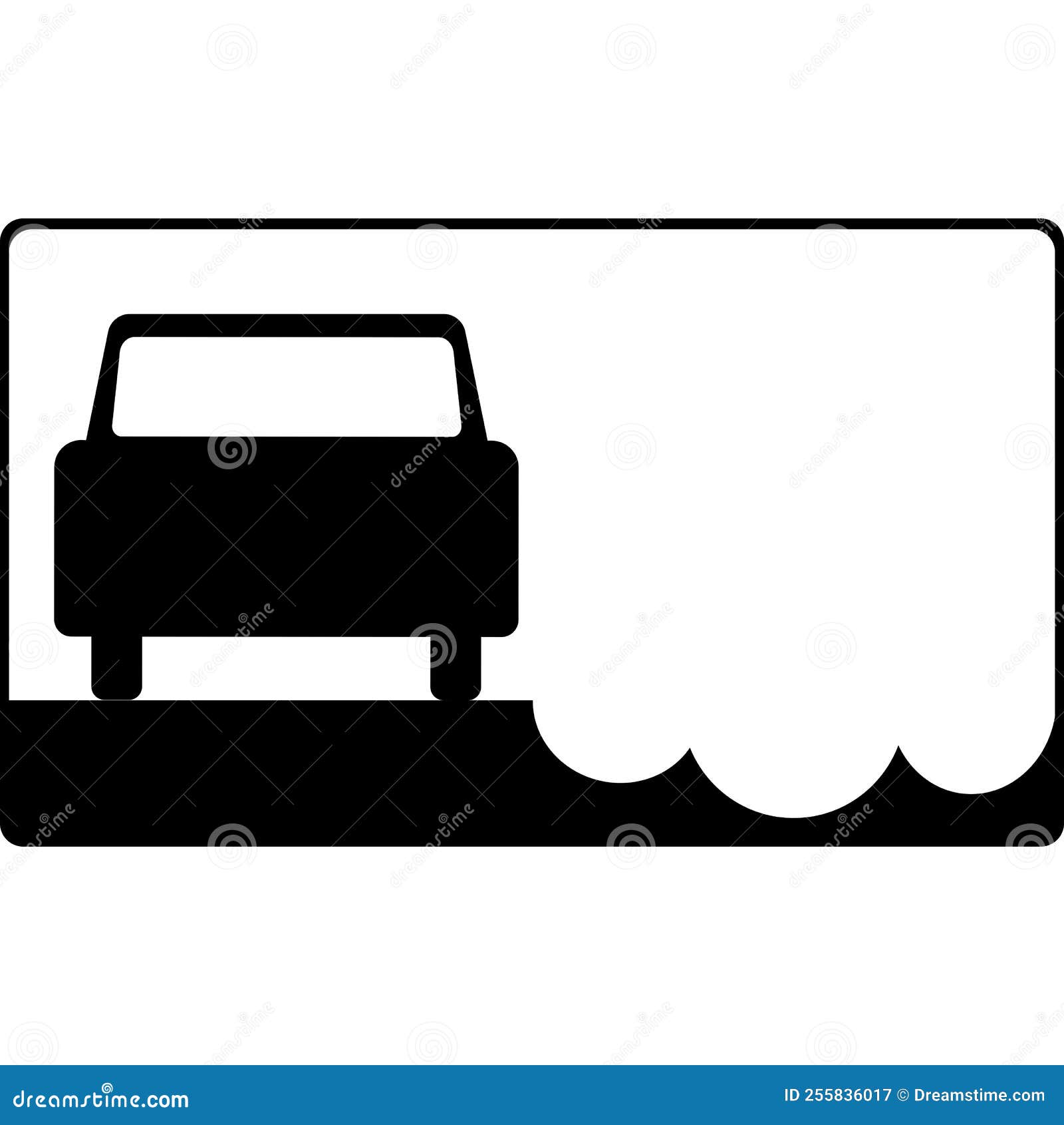 Road Sign. the Sign Dangerous Curb. Vector Image. Stock Vector ...