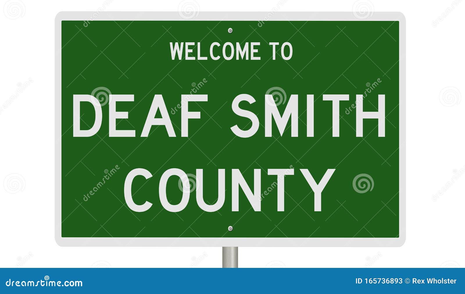 Road Sign for Deaf Smith County Stock Illustration - Illustration of ...