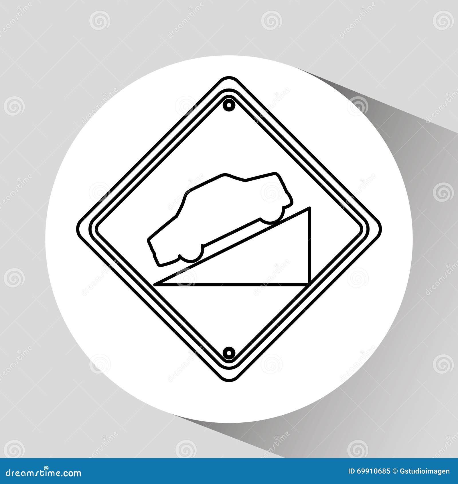 Road sign design stock illustration. Illustration of caution - 69910685