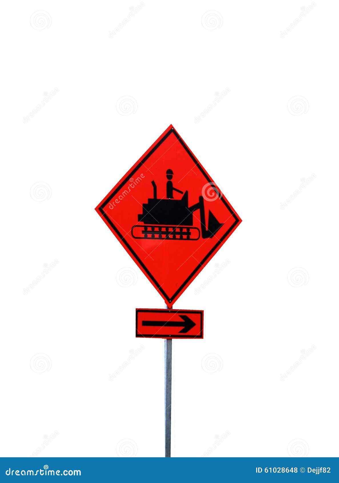 Road sign: Digger! stock photo. Image of road, warning - 61028648