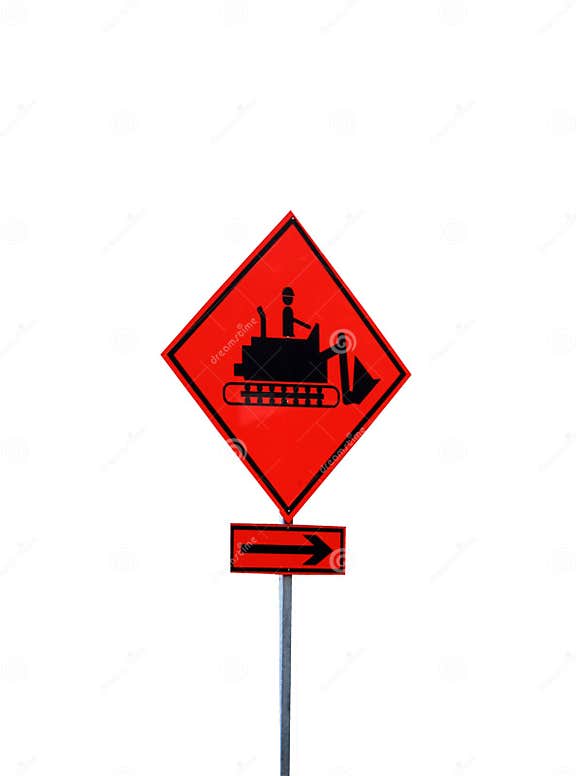 Road sign: Digger! stock photo. Image of road, warning - 61028648