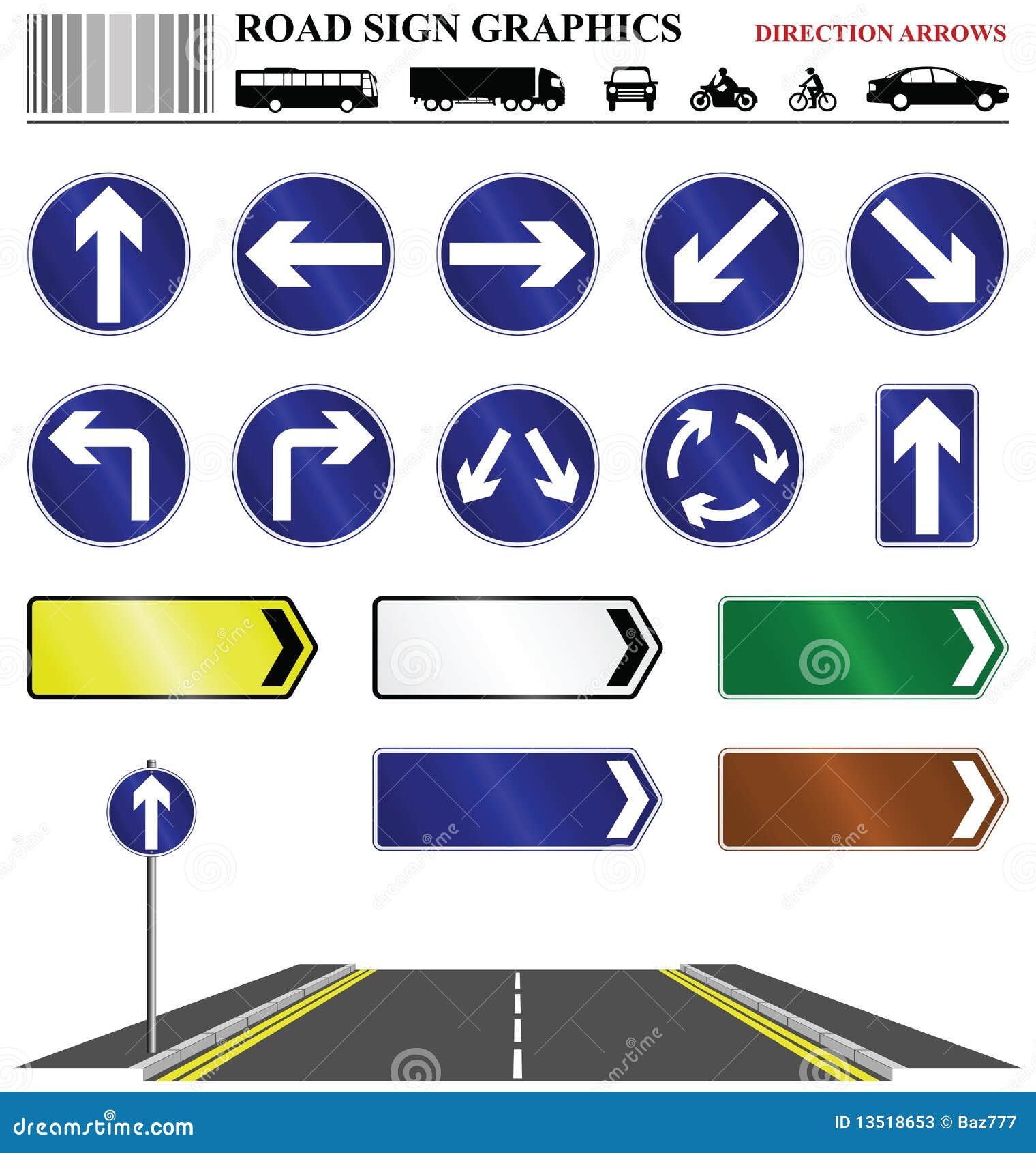 Road Sign Direction Arrows Stock Photos - Image: 13518653