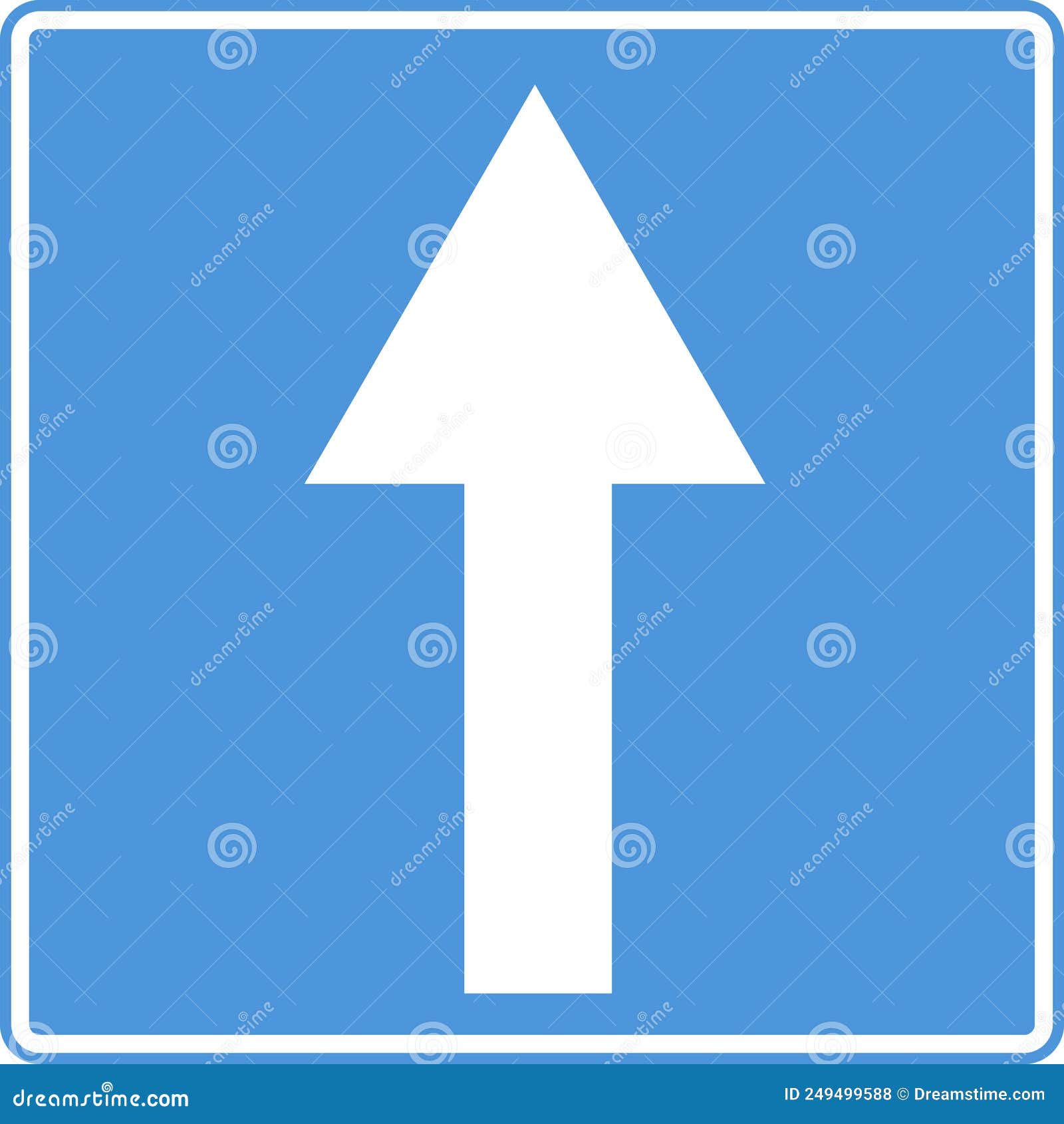 Road Sign of the Direction of Movement. Vector Image. Stock Vector ...