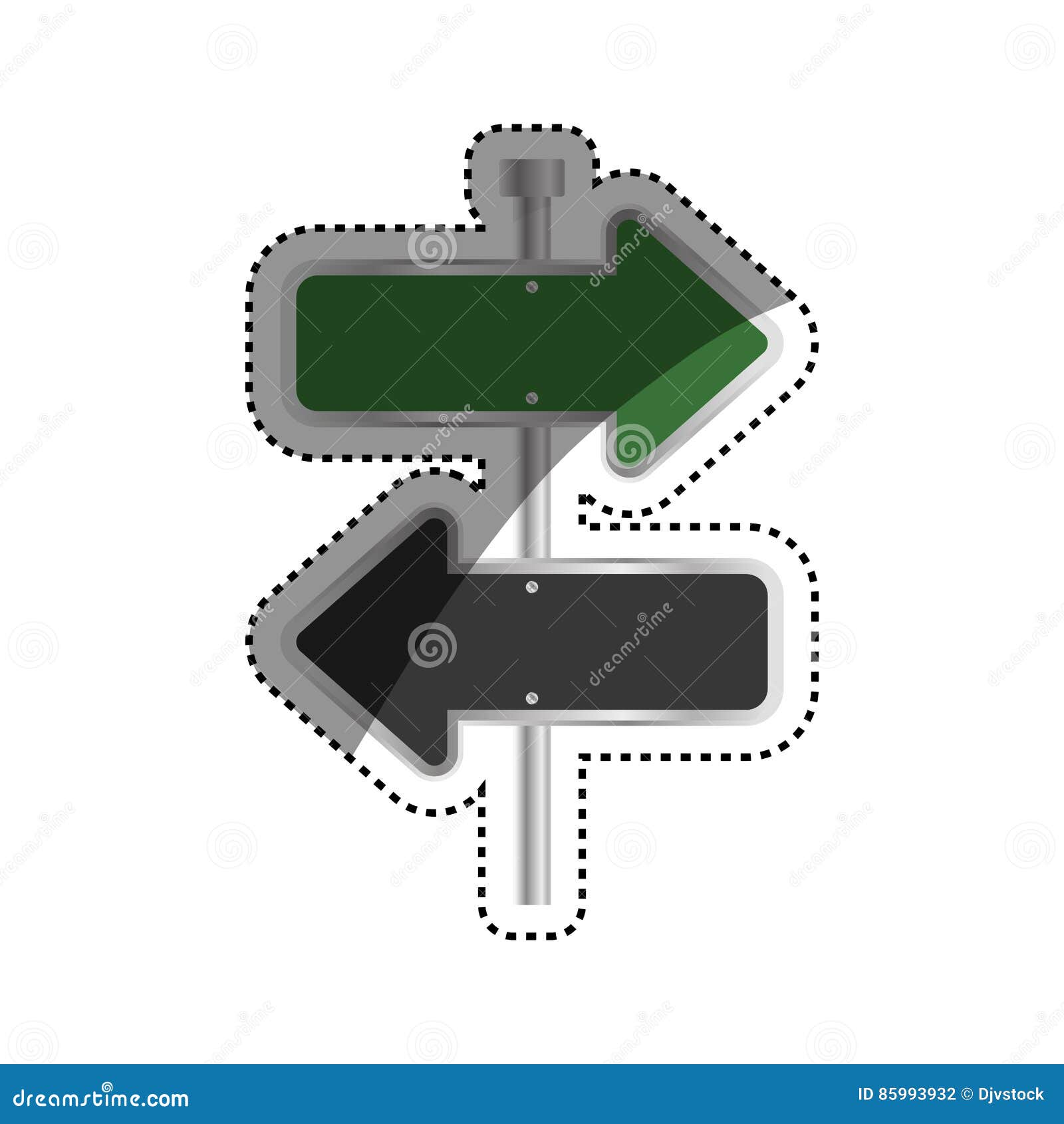 Road sign directions stock illustration. Illustration of design - 85993932