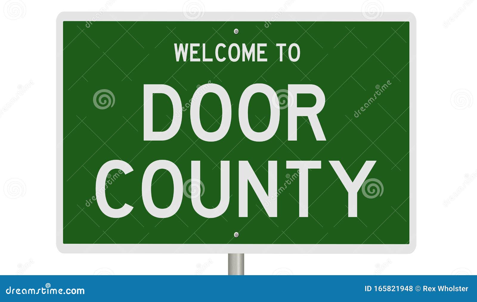 Road sign for Door County stock illustration. Illustration of freeway ...