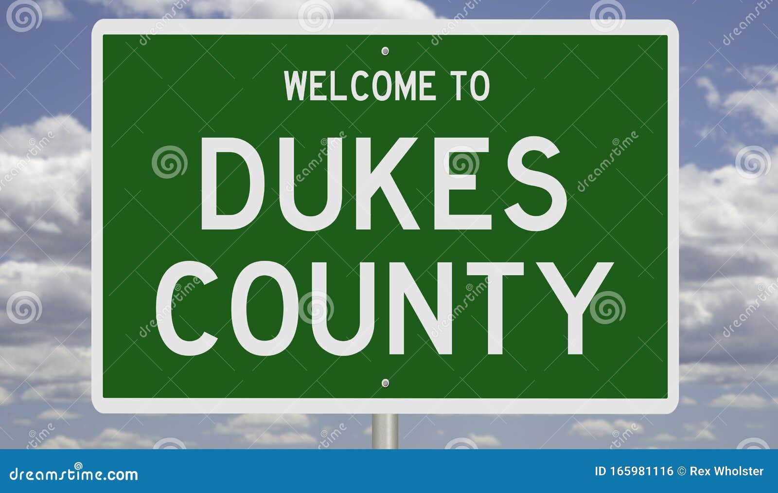 Road sign for Dukes County stock illustration. Illustration of states ...