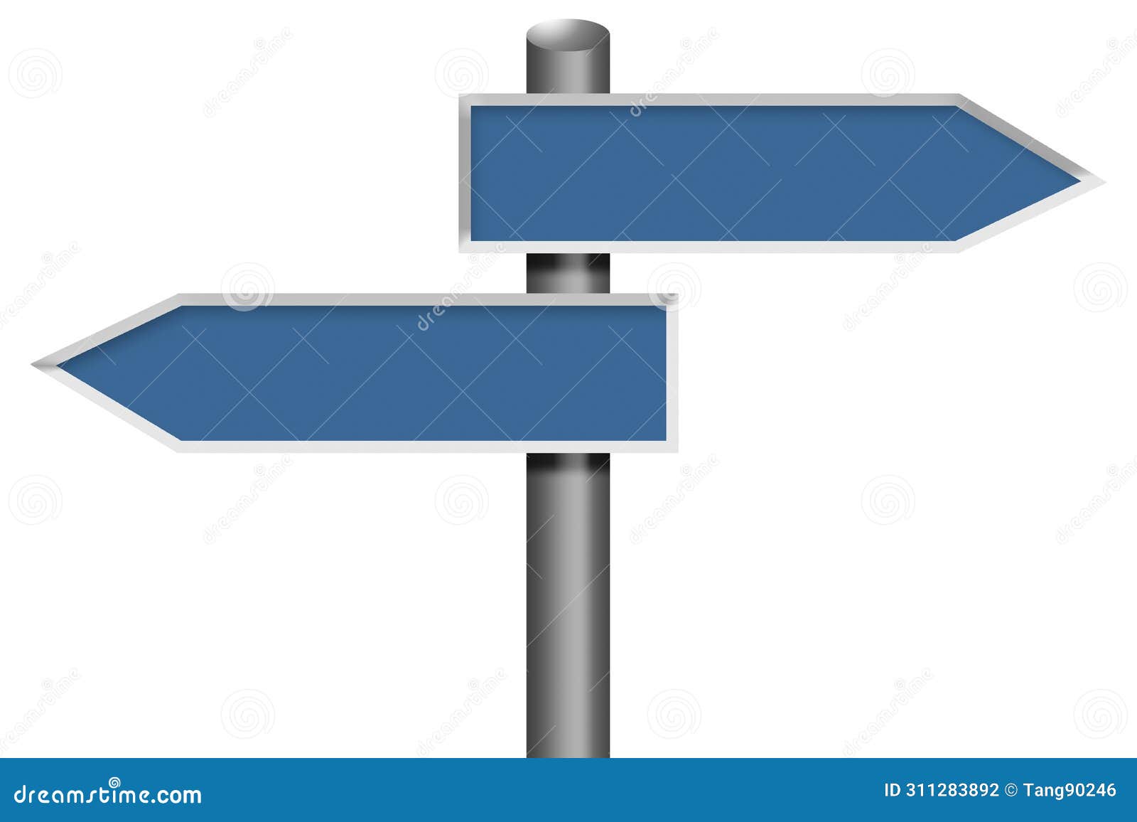 Road sign with empty space stock illustration. Illustration of ...
